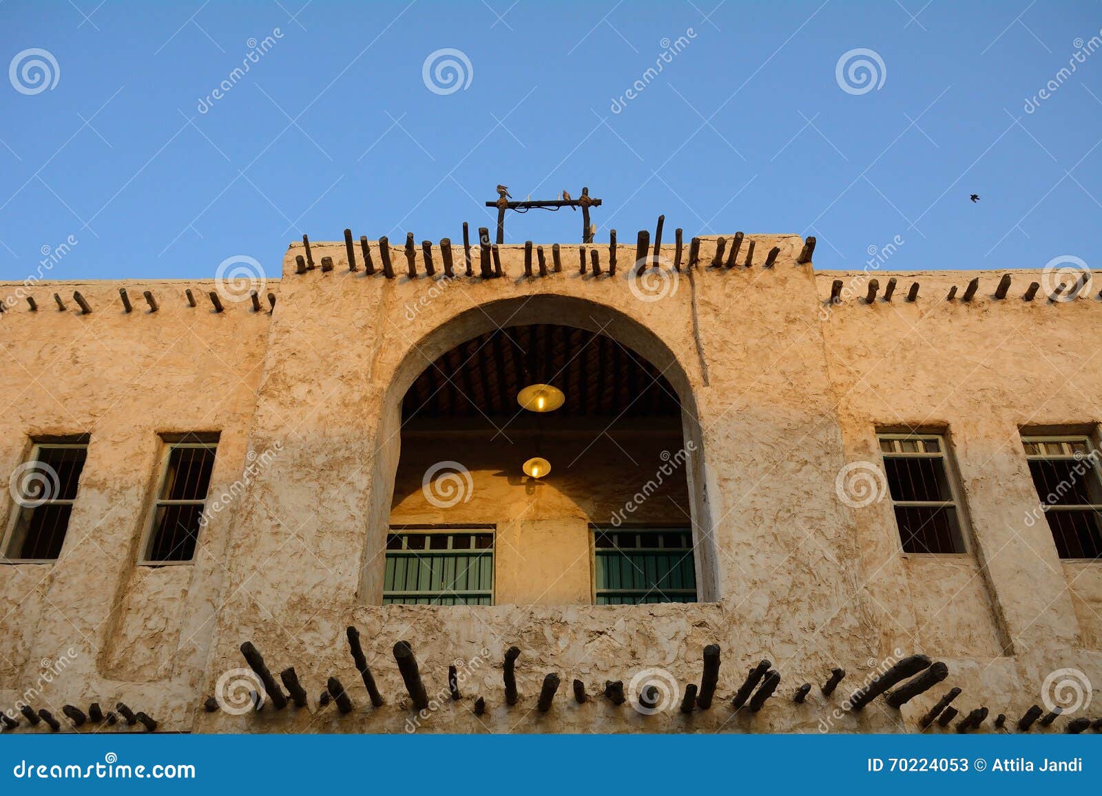 The old city, Doha, Qatar stock image. Image of architecture - 70224053