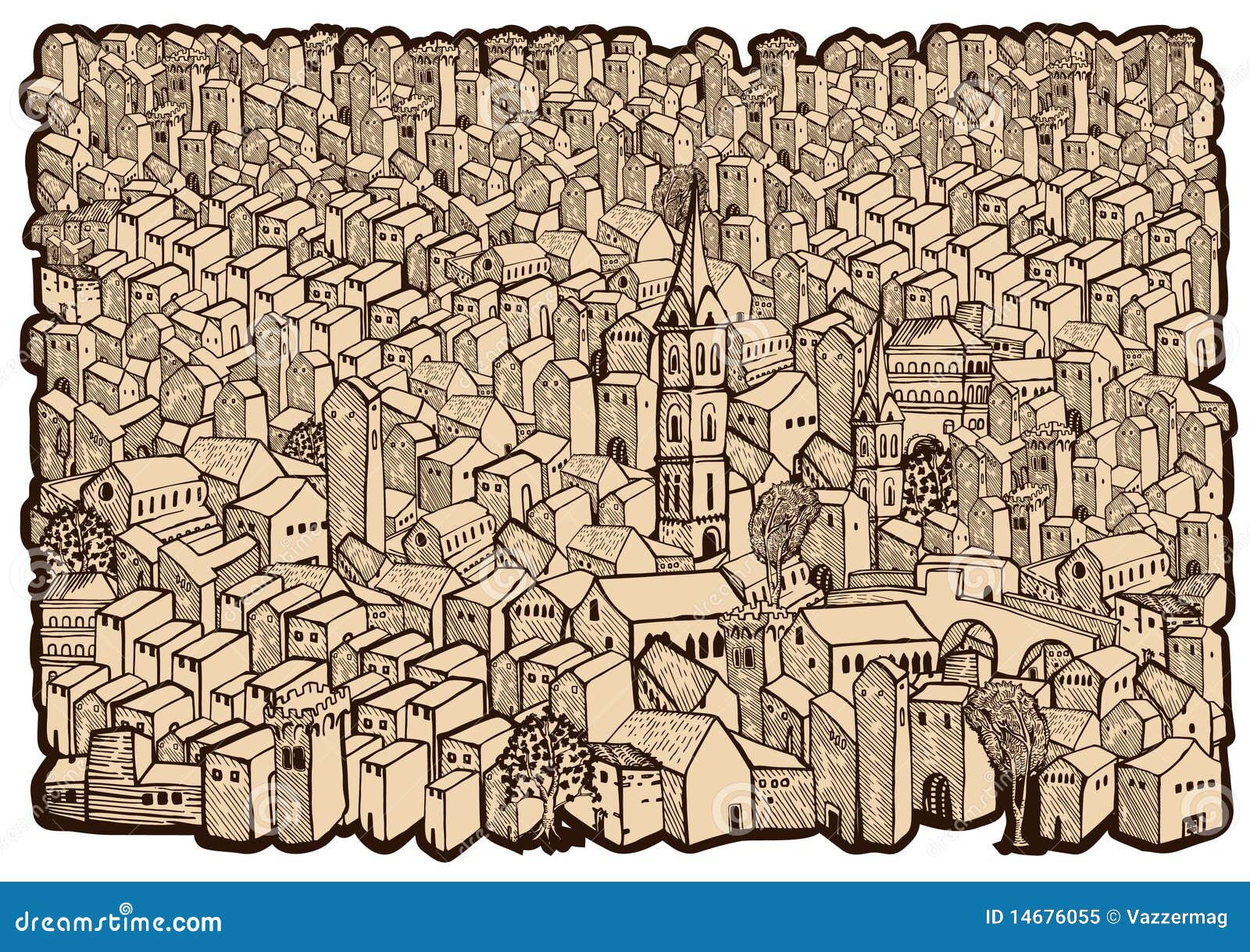 Old city map stock illustration. Illustration of background - 14676055