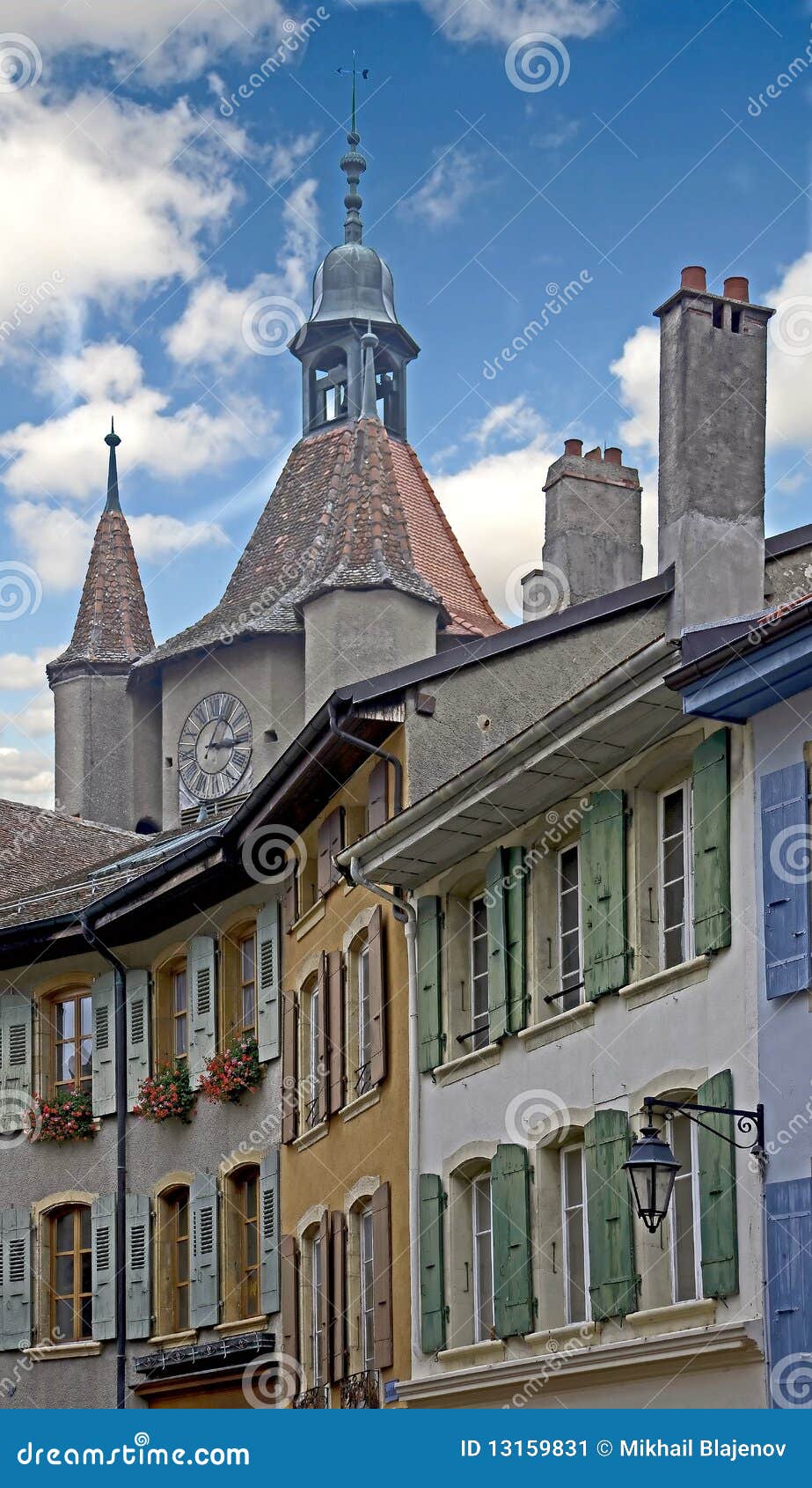 Old city of Orbe 1 stock image. Image of color, switzerland - 13159831