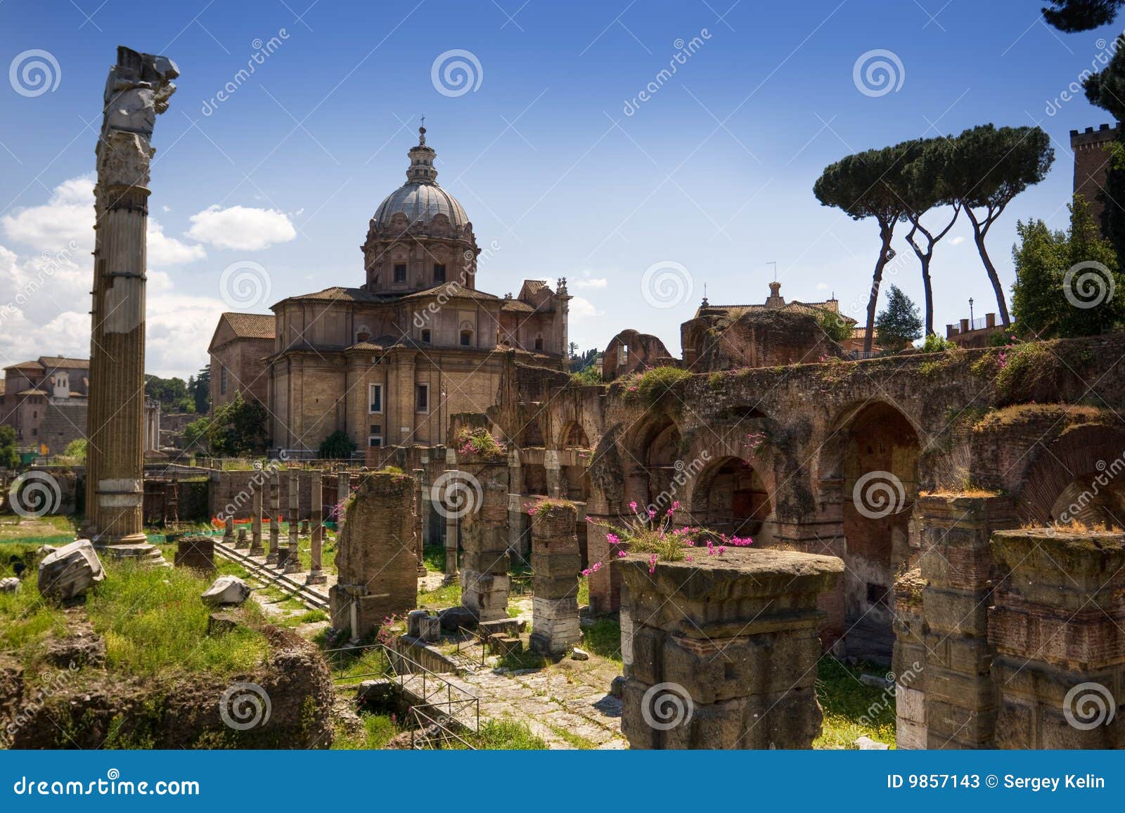 Old city of Rome, Italy stock image. Image of pillar, history - 9857143