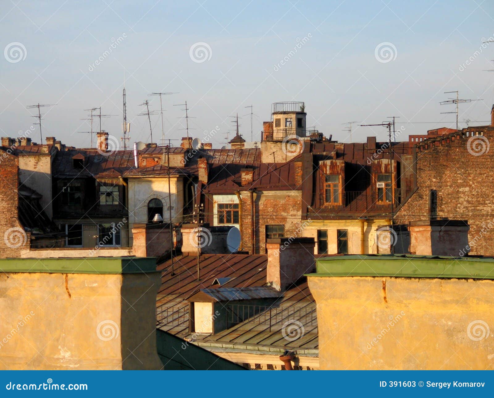 Old city roof stock image. Image of decadence, house, roofs - 391603