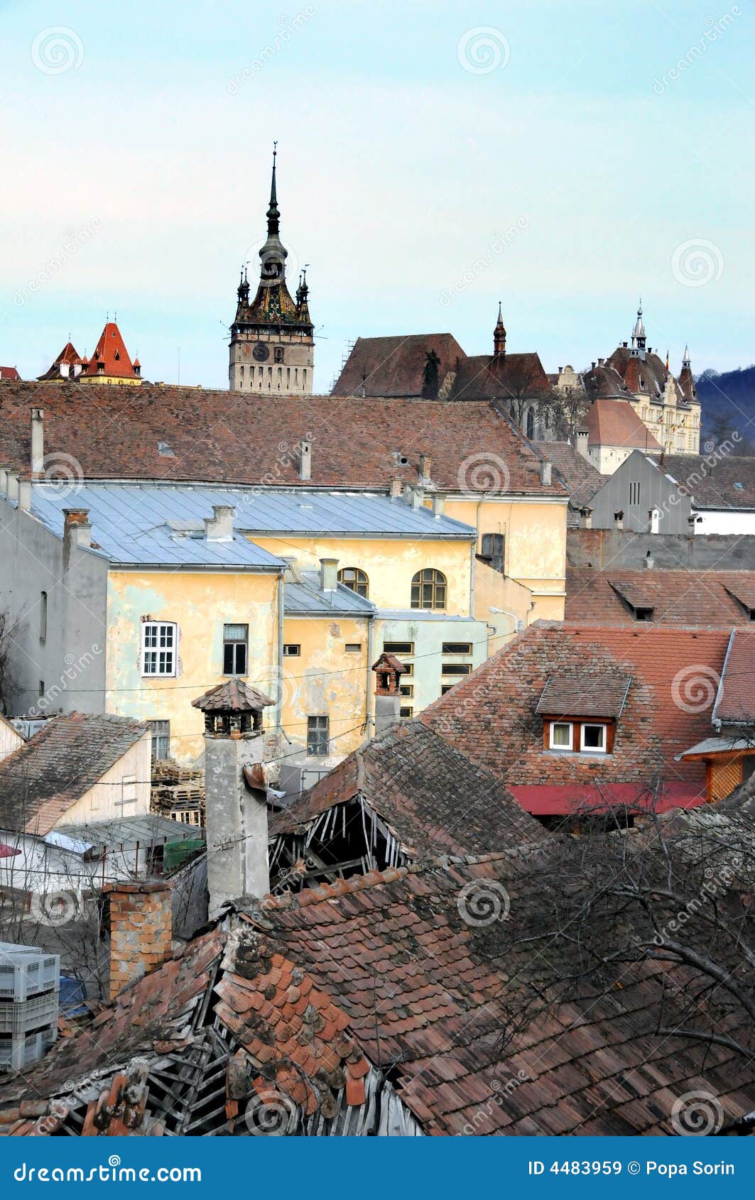 Old city rooftops stock image. Image of rooftop, houses - 4483959