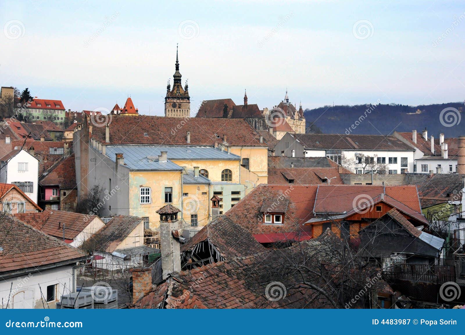 Old city rooftops stock image. Image of city, architecture - 4483987