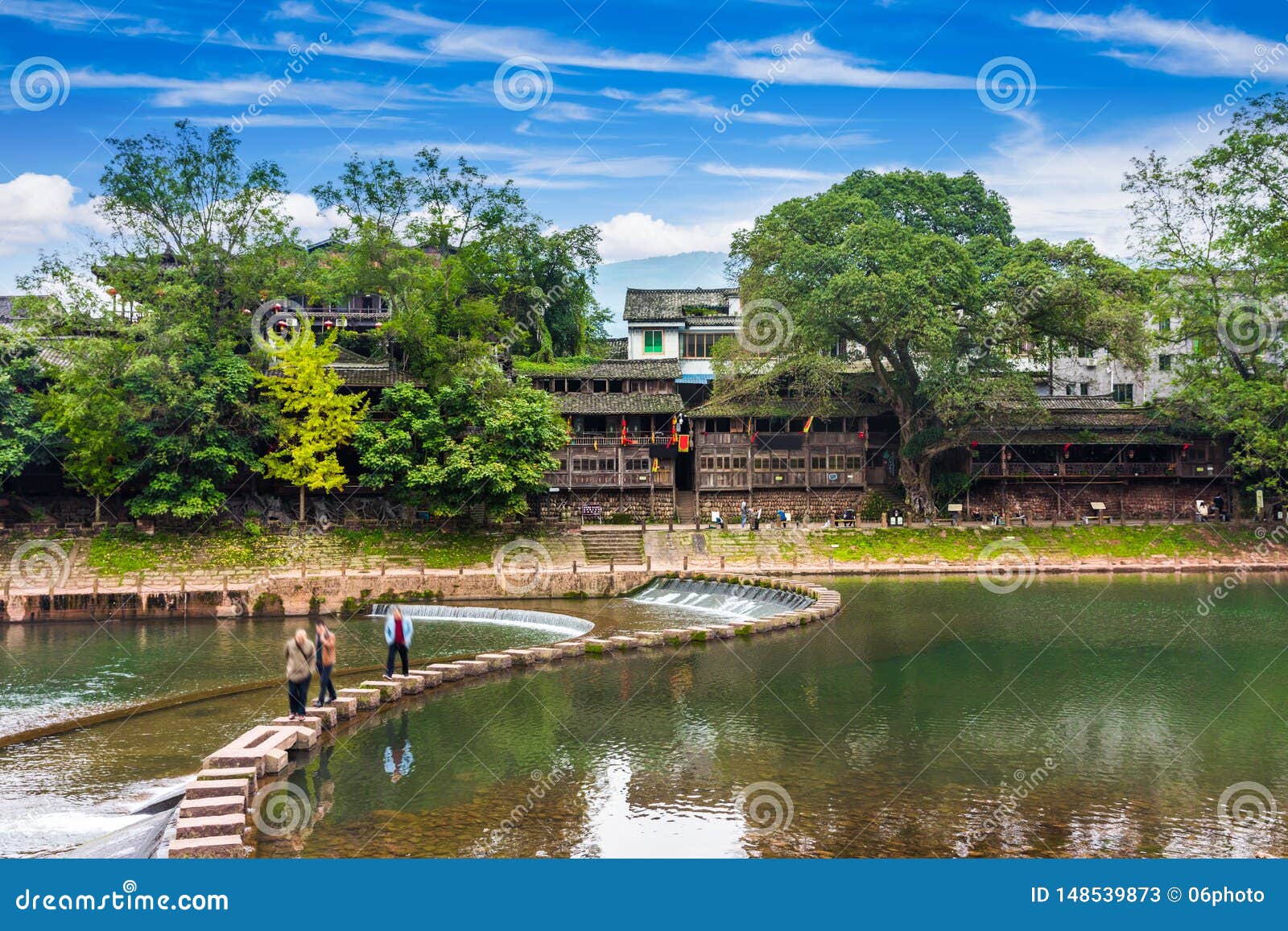 Old city in Sichuan china stock image. Image of outdoor - 148539873