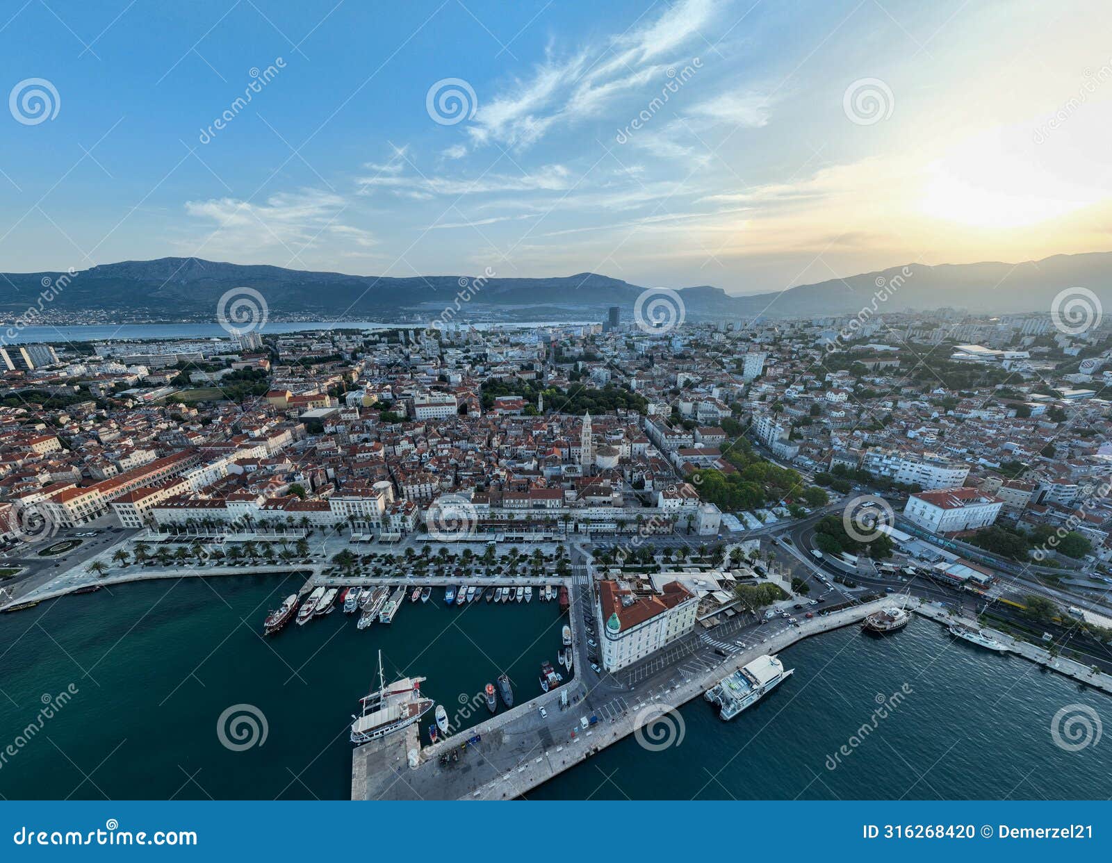 Old City - Split, Croatia stock photo. Image of aerial - 316268420