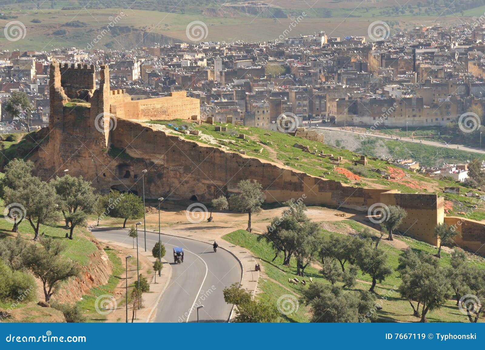 The Old City Wall of Fes, Morocco Stock Image - Image of travel ...