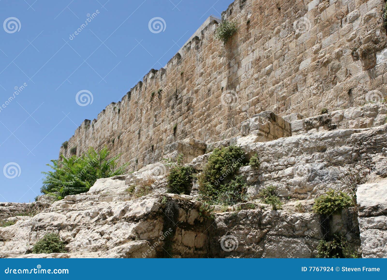 Old City Wall of Jerusalem, Israel Stock Photo - Image of palistine ...