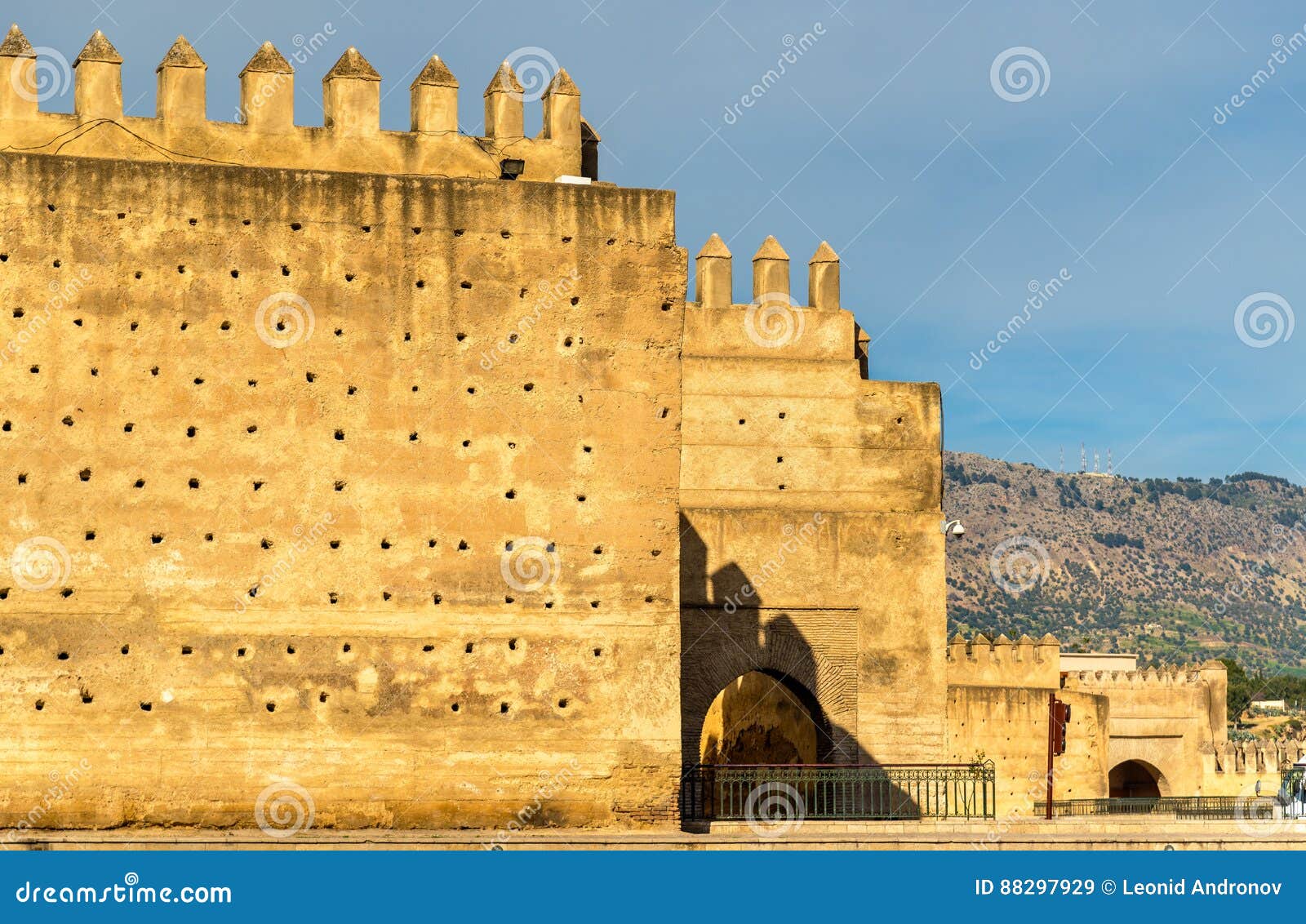 Old City Walls of Fes, Morocco Stock Image - Image of construction ...