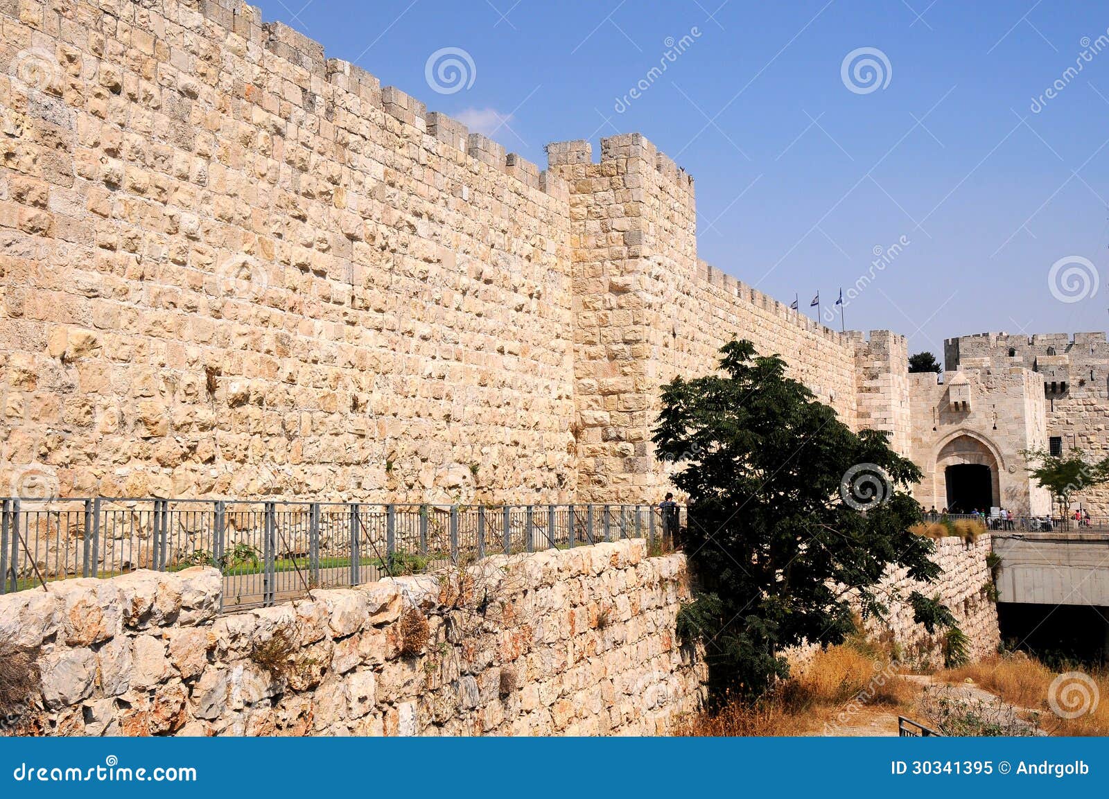 Old City walls stock image. Image of masonry, castle - 30341395