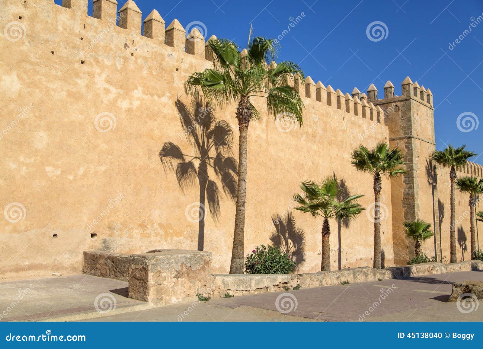 Old city walls in Rabat stock photo. Image of africa - 45138040