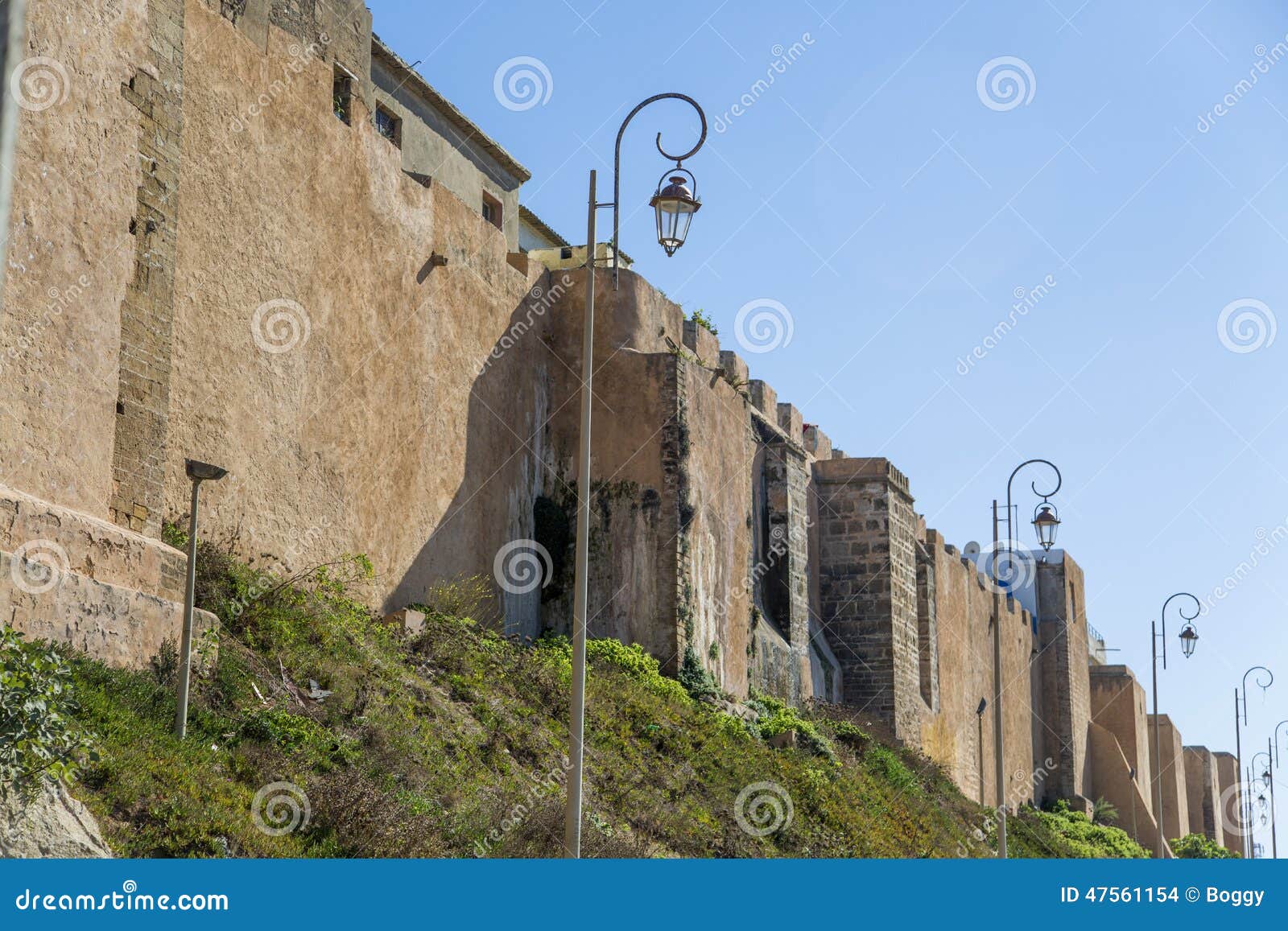 Old City Walls in Rabat, Morocco Stock Photo - Image of tower, arabic ...