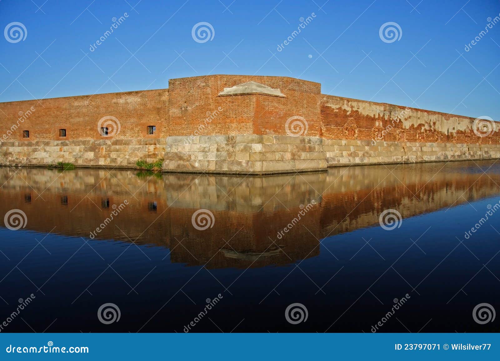 Old Civil War Fort stock image. Image of landmark, ocean - 23797071