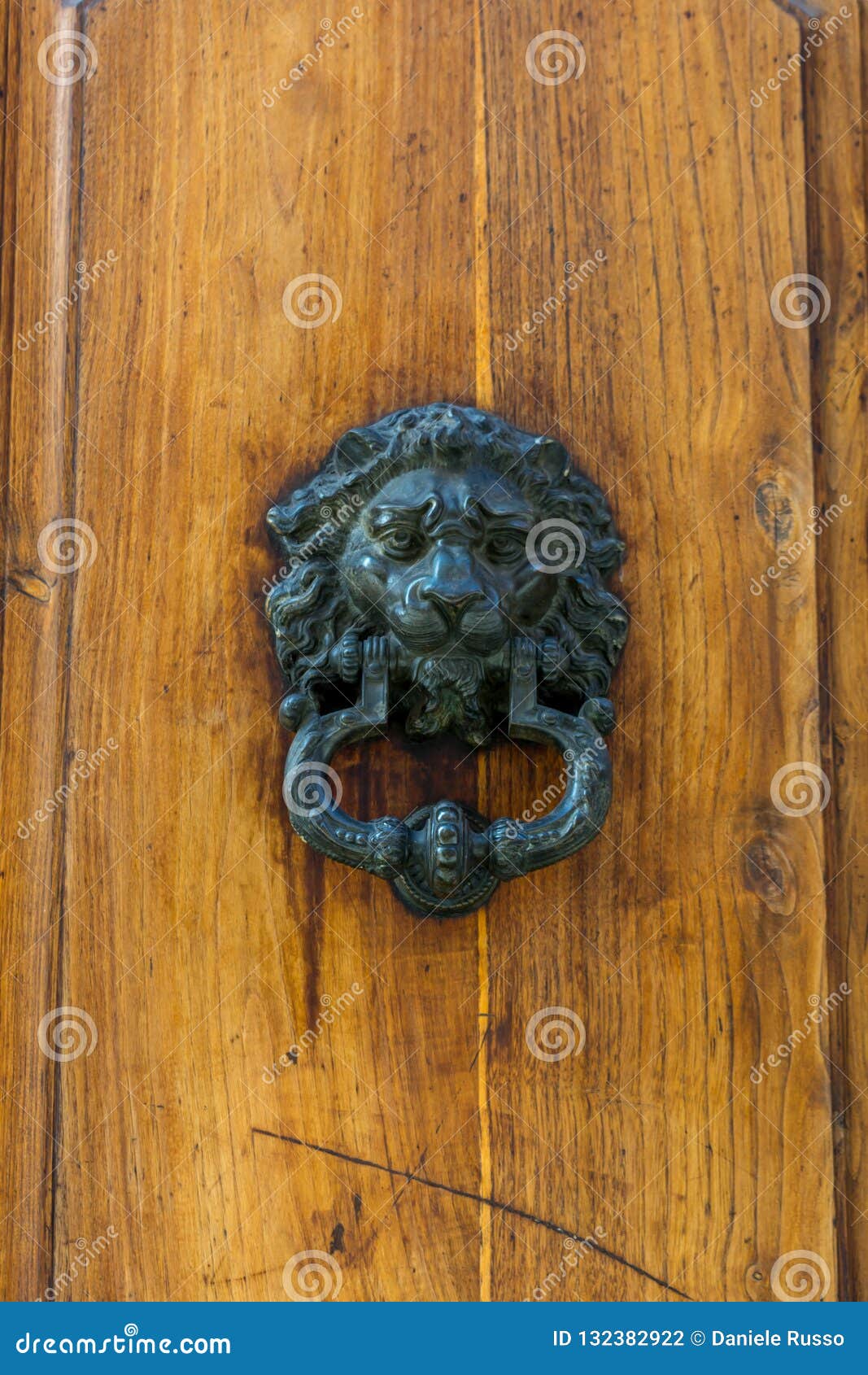 Old Clapper on Wooden Old Door Stock Photo - Image of entry, medieval ...