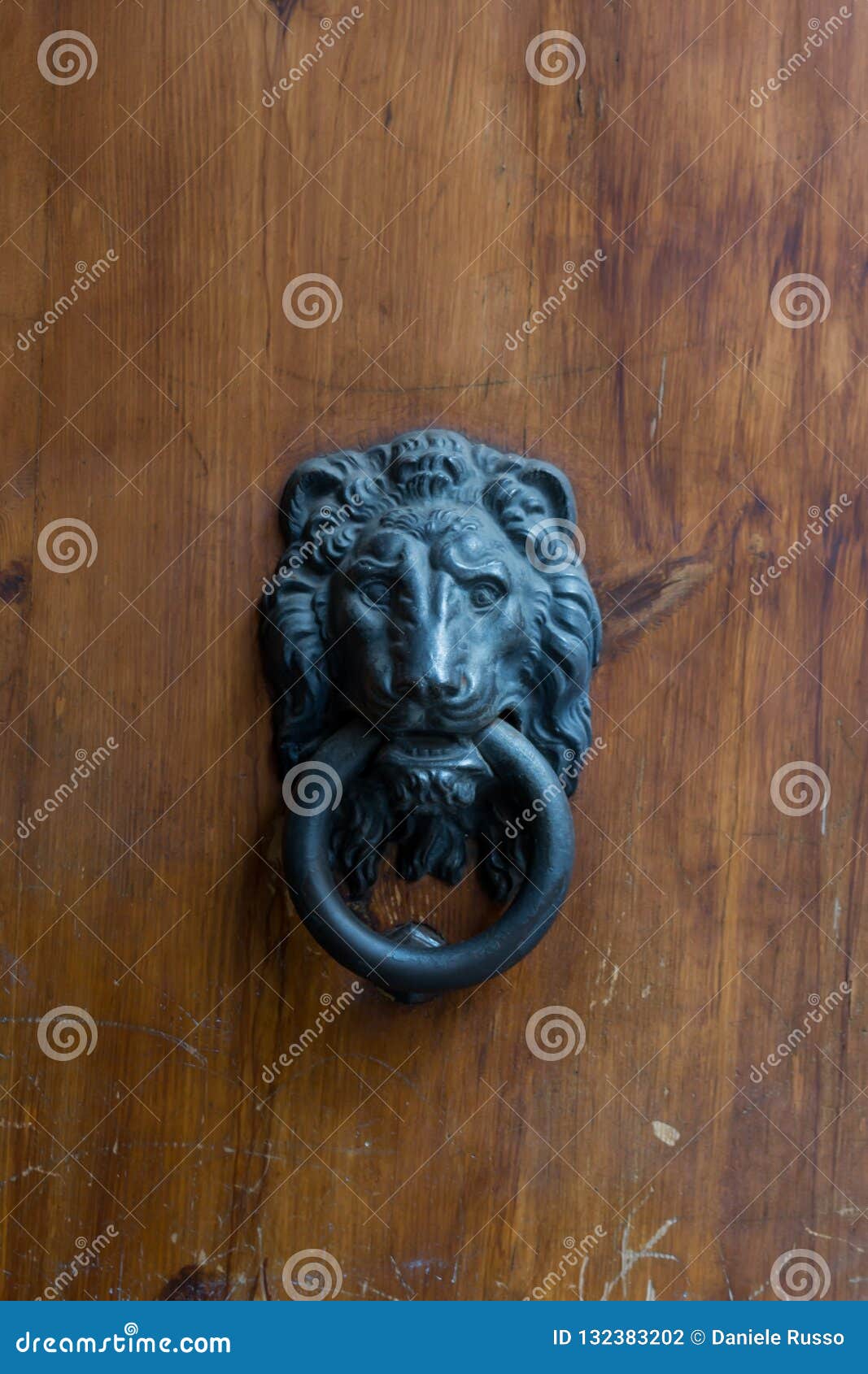 Old Clapper on Wooden Old Door Stock Photo - Image of antique, retro ...