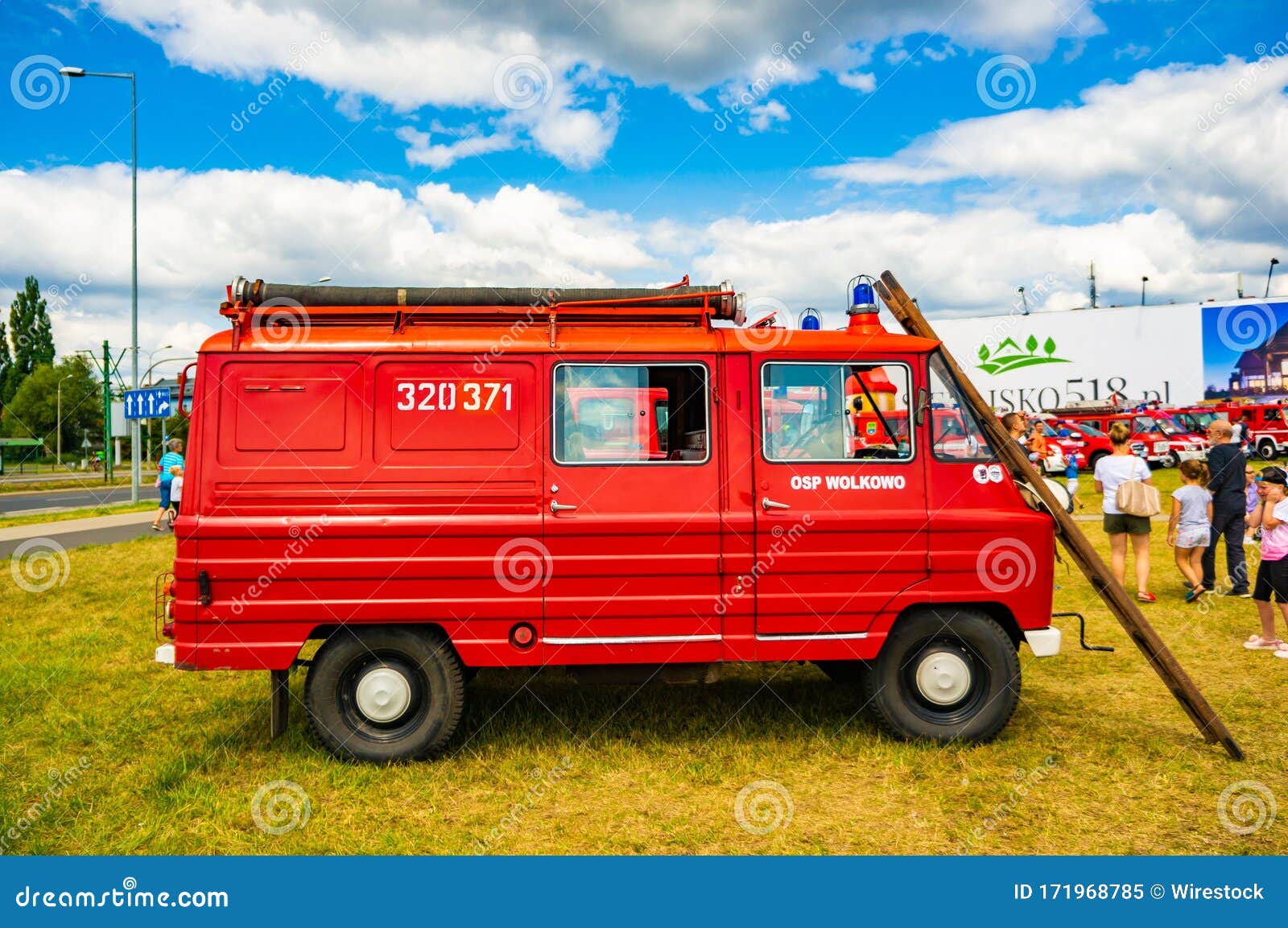 Old Classic Fire Department Van Editorial Image - Image of polish ...