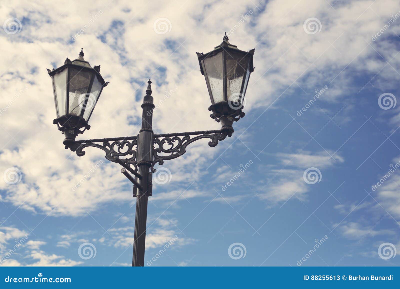 Old classic lamp post stock image. Image of lamppost - 88255613