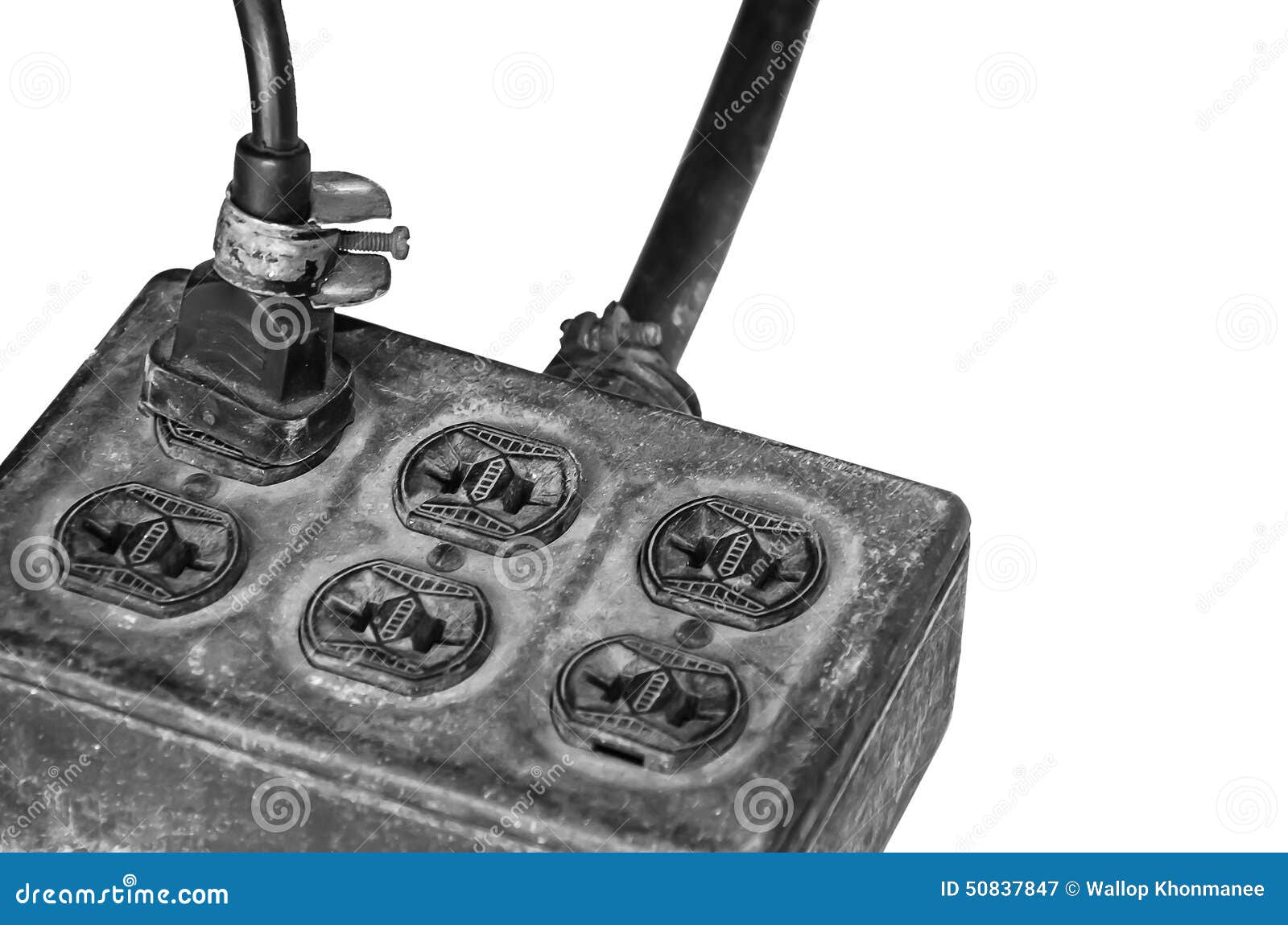 Old classic outlet. stock image. Image of dirty, electricity - 50837847