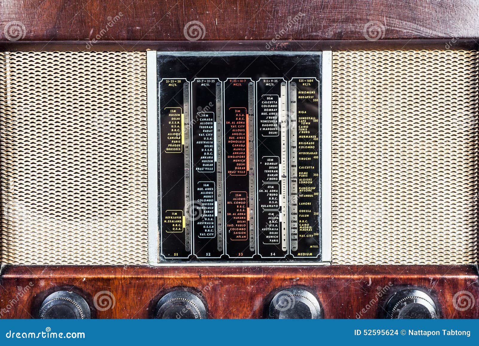 Old classic radio vintage stock photo. Image of vintage - 52595624