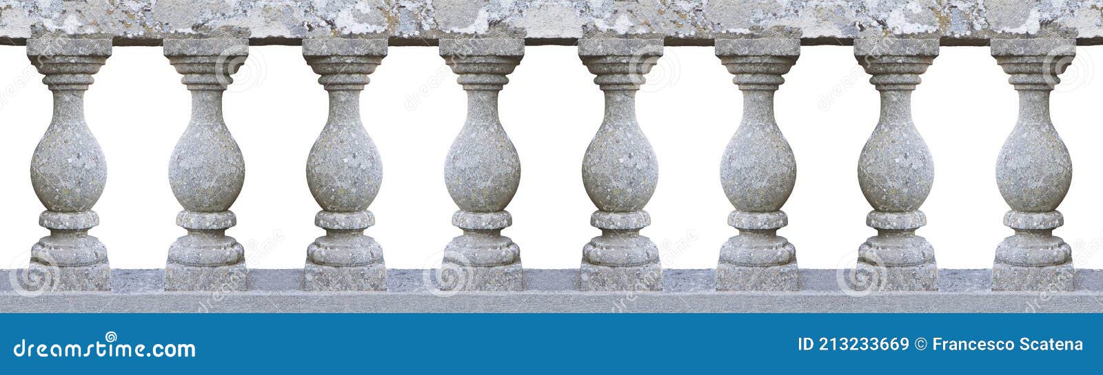 Old Classic Stone Italian Balustrade - Seamless Pattern Concept Image ...