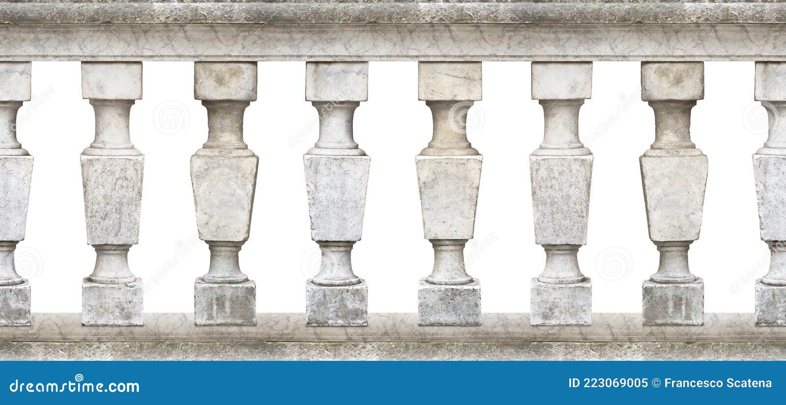 Old Classic Stone Italian Balustrade - Seamless Pattern Concept on ...