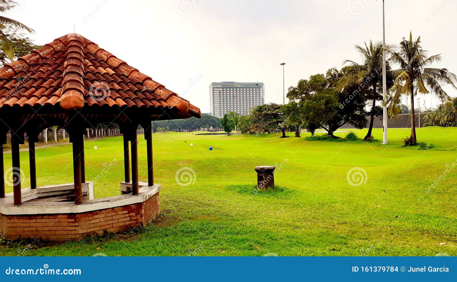 Old Classic Waiting Shed Inside Golf Course Stock Photo - Image of ...