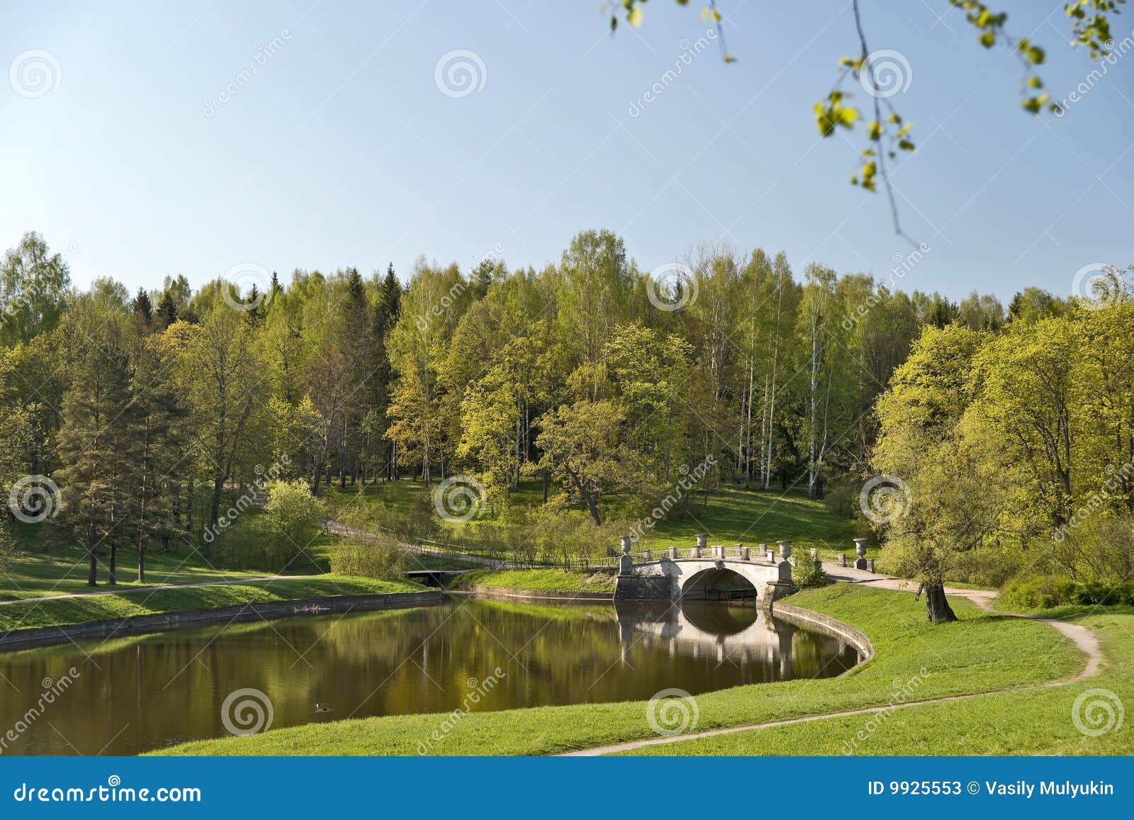 Old Classical Bridge Amongst Picturesque Nature Stock Image - Image of ...