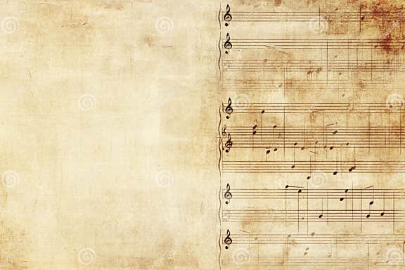 Classical Music Notes Arranged on a Clean Solid Background, Perfect for ...