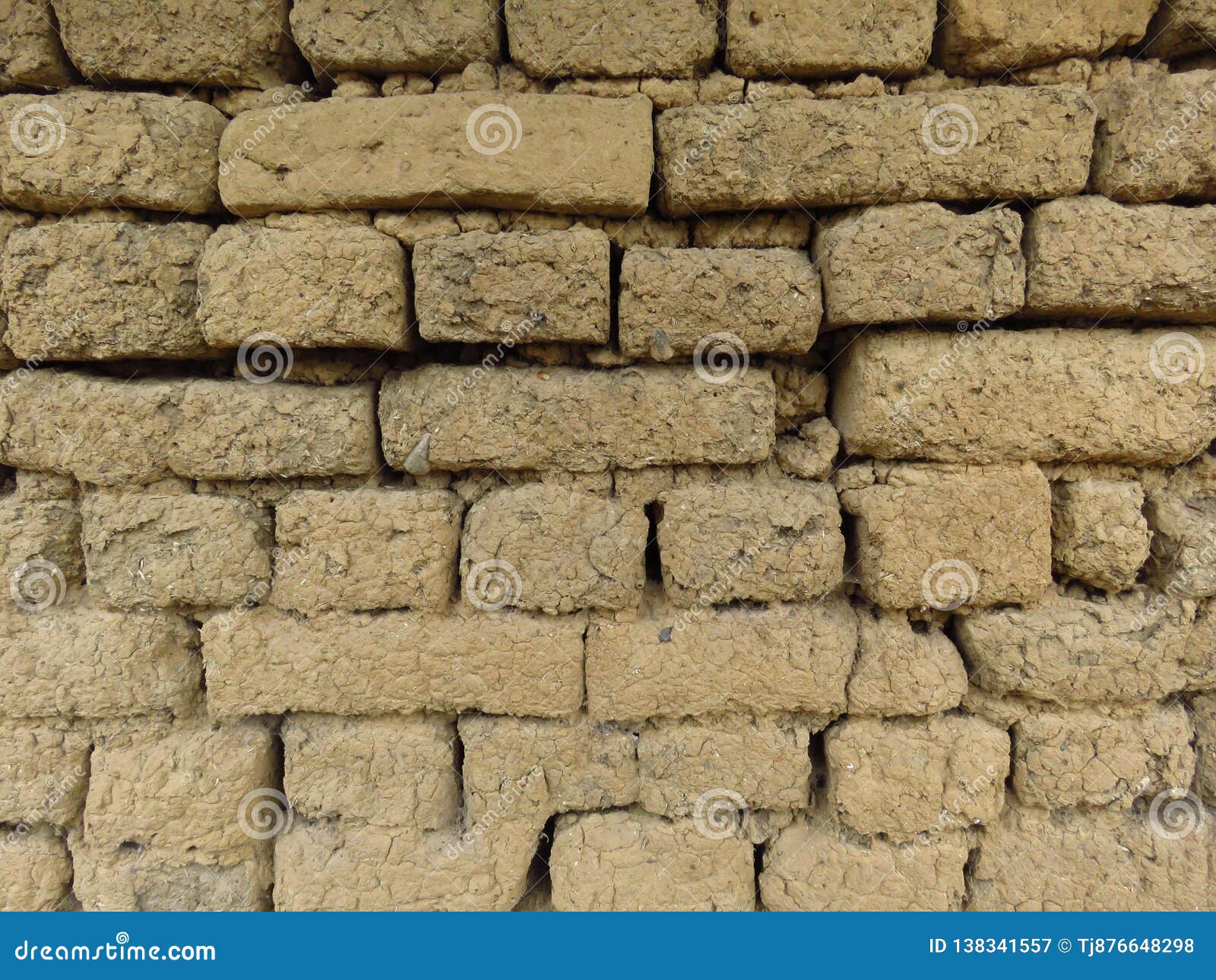Old Clay Brickwork Wall. Wall Clay Bricks and Cracks Suitable for ...