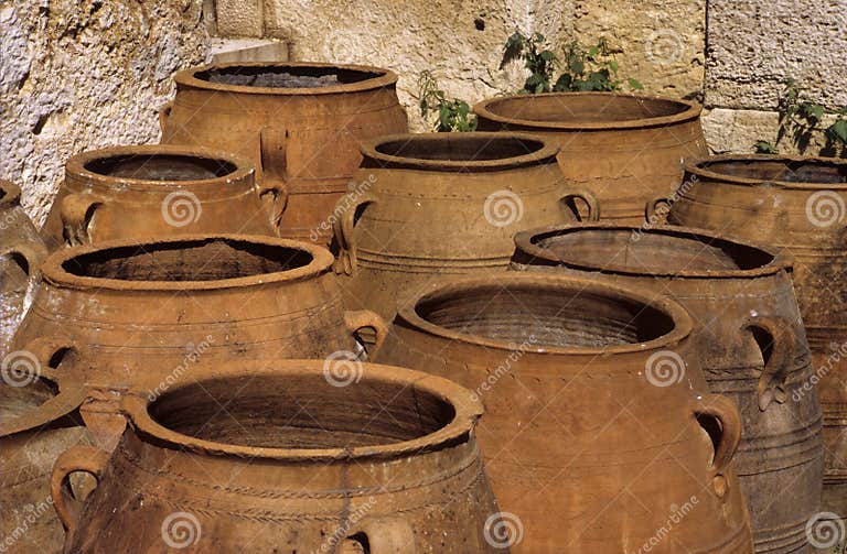 Old clay jars stock image. Image of jars, classic, historic - 451859