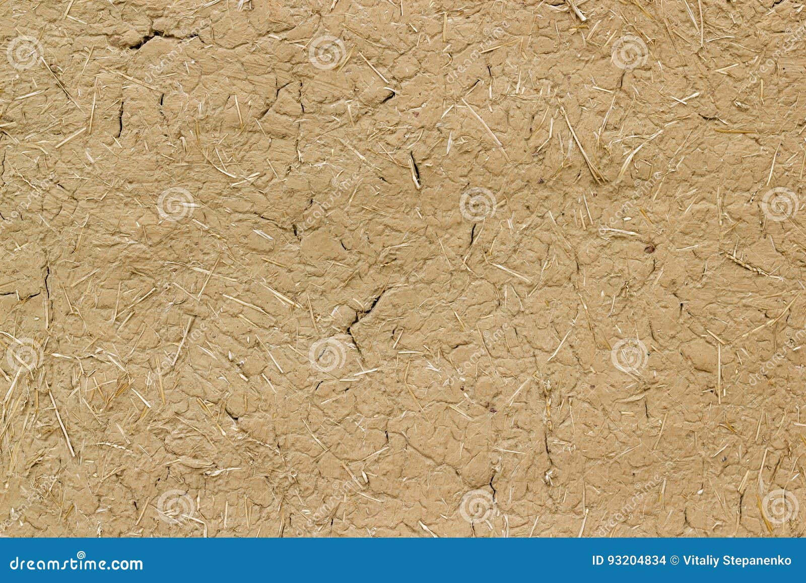Old Clay Wall Cracked Straw Background Stock Photo - Image of house ...