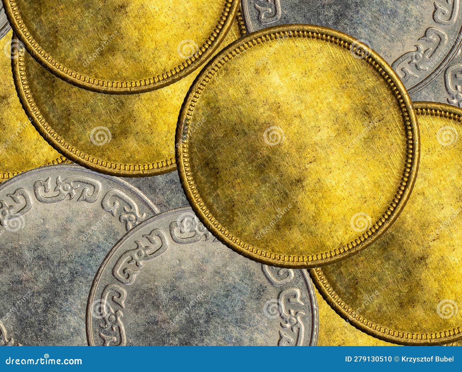 Old Clean Gold and Silver Coins. Background Stock Photo - Image of ...
