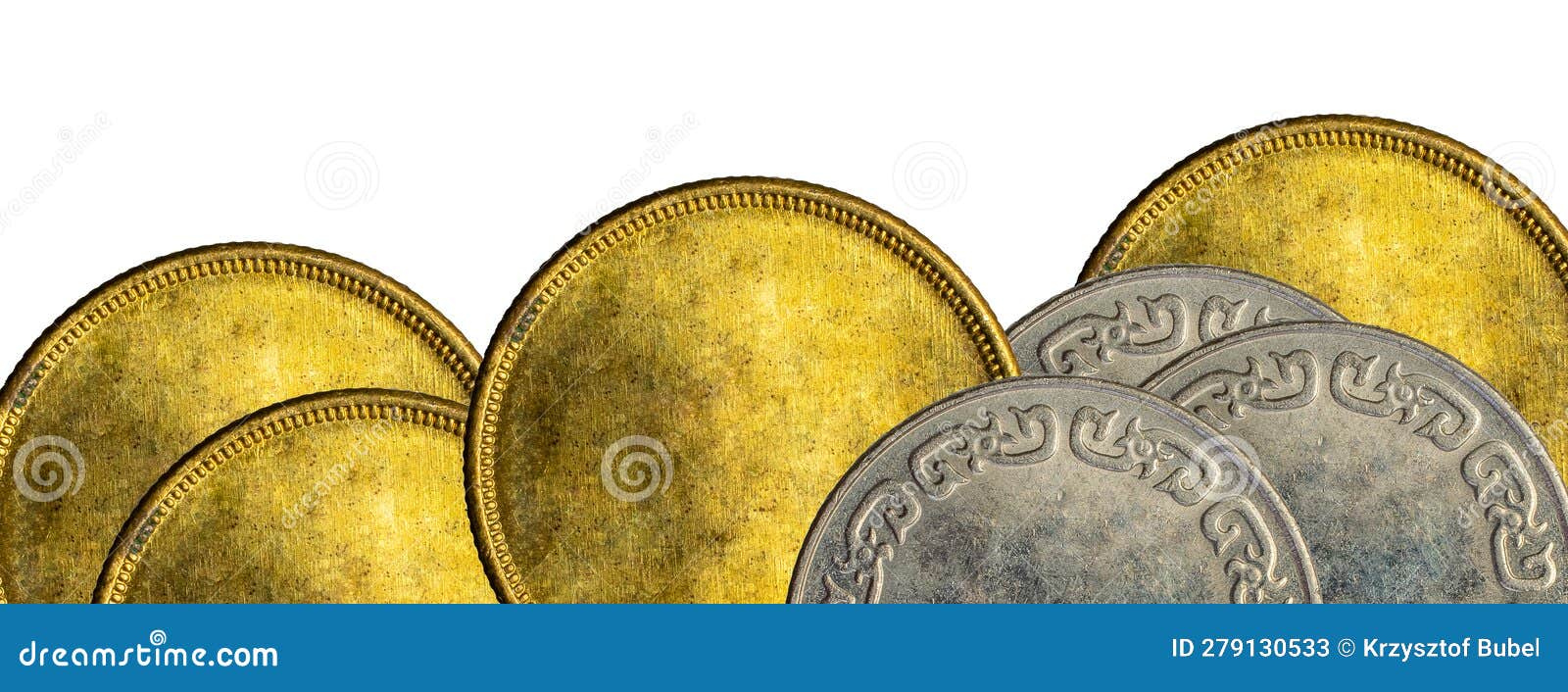 Old Clean Gold and Silver Coins. Background Stock Image - Image of ...