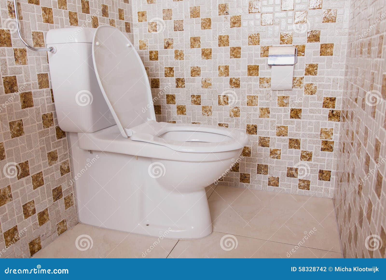 Clean Toilet With Bamboo Ceiling Royalty-Free Stock Photography ...