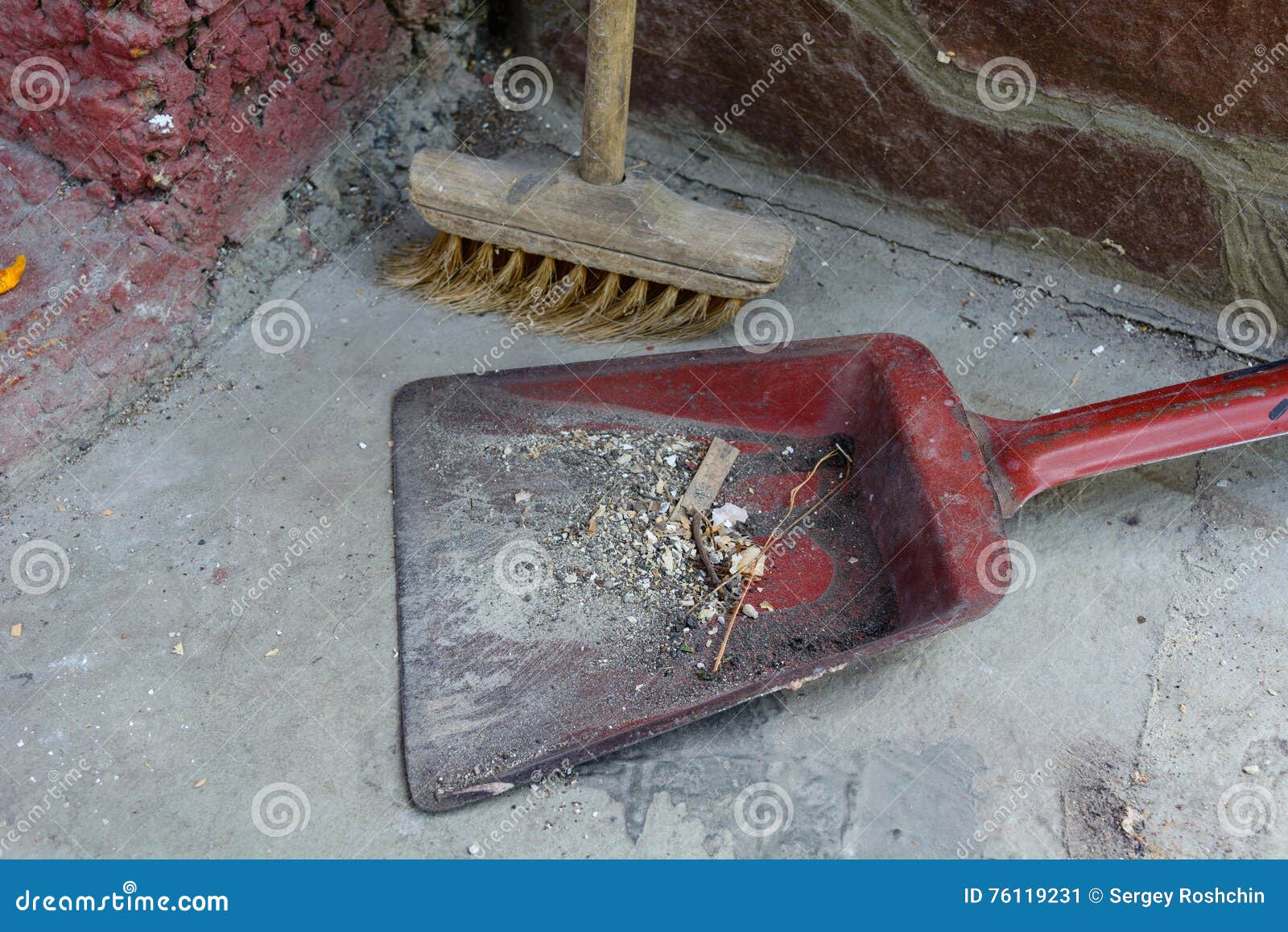 Old cleaning set stock image. Image of house, dustpan - 76119231