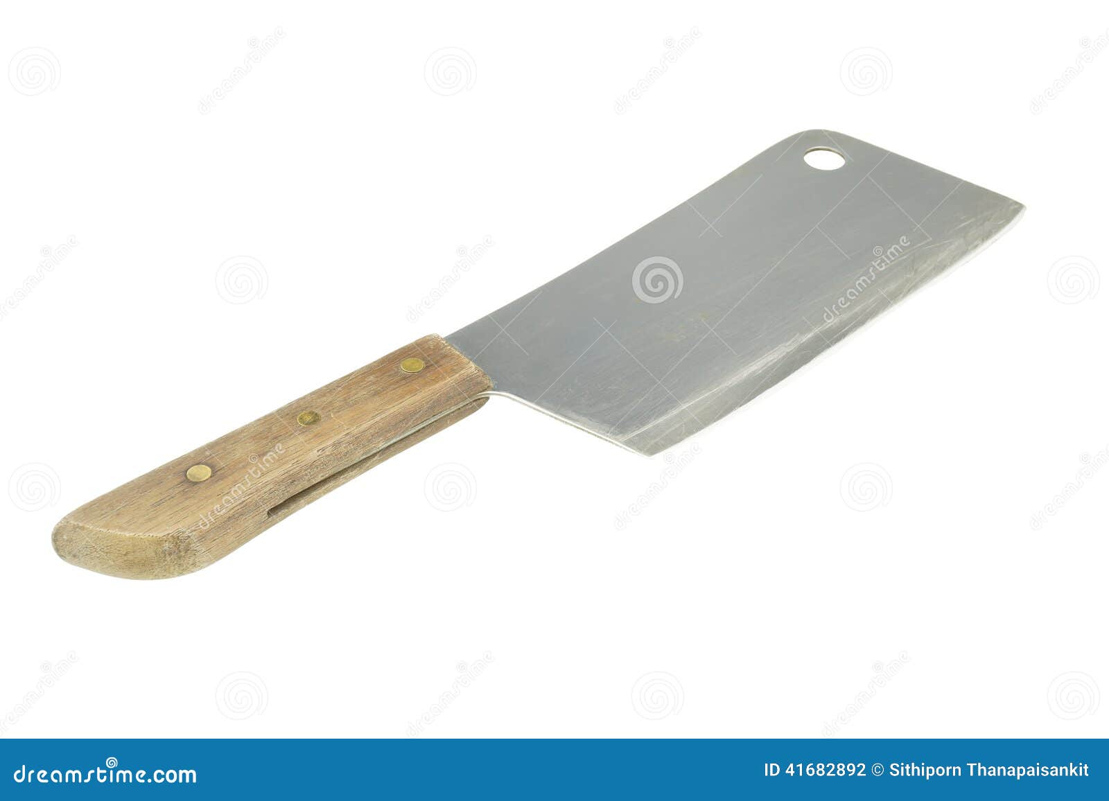 Old cleaver isolated stock photo. Image of hatchet, wood - 41682892