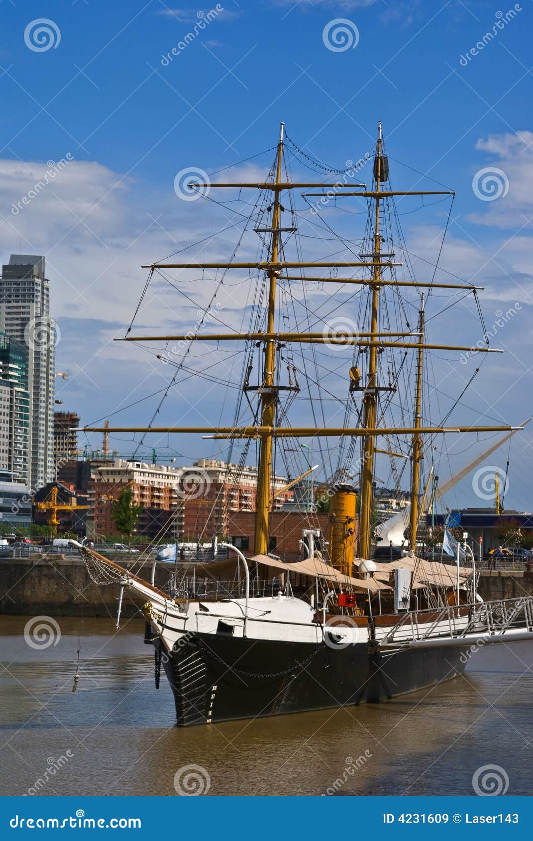 Old clipper stock image. Image of antique, mast, brigantine - 4231609