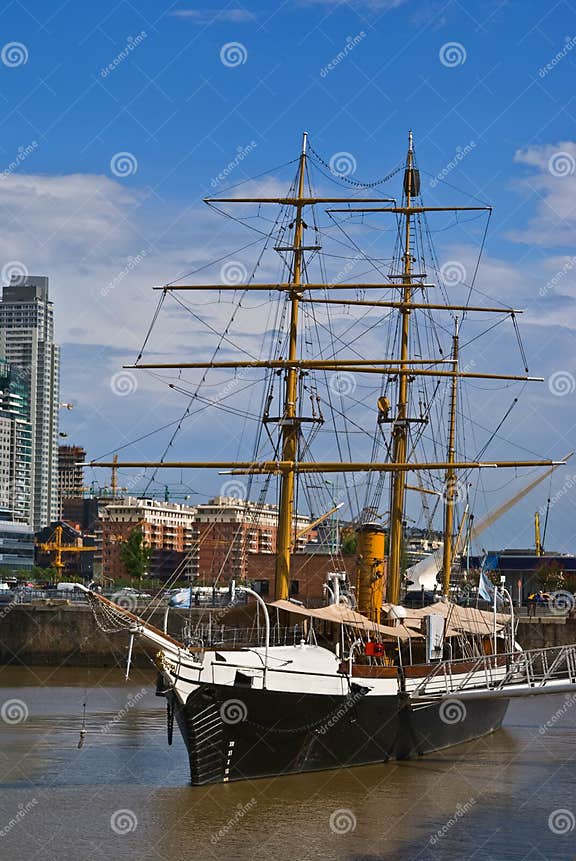 Old clipper stock image. Image of antique, mast, brigantine - 4231609