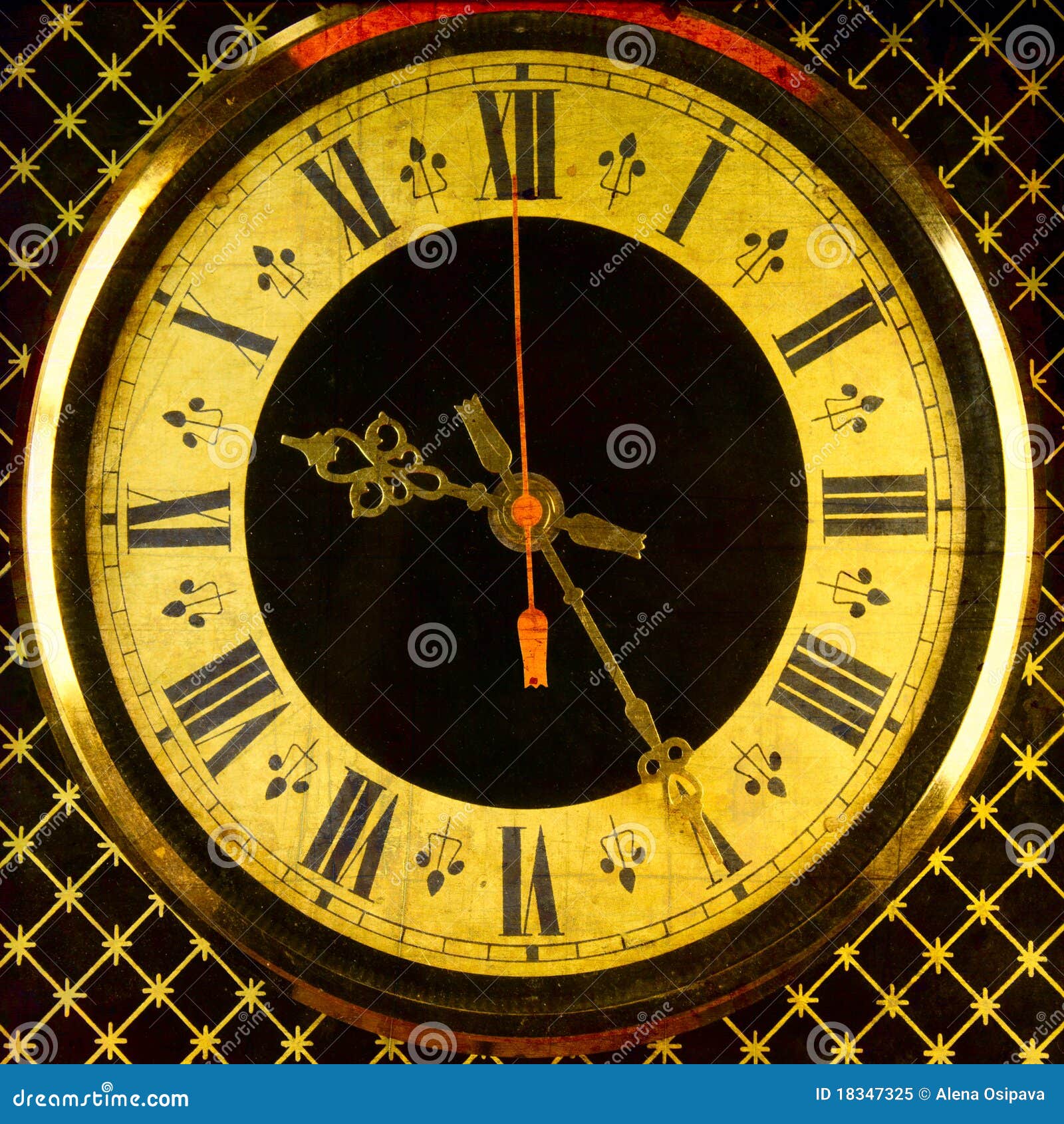 Old clock stock image. Image of closeup, decoration, central - 18347325