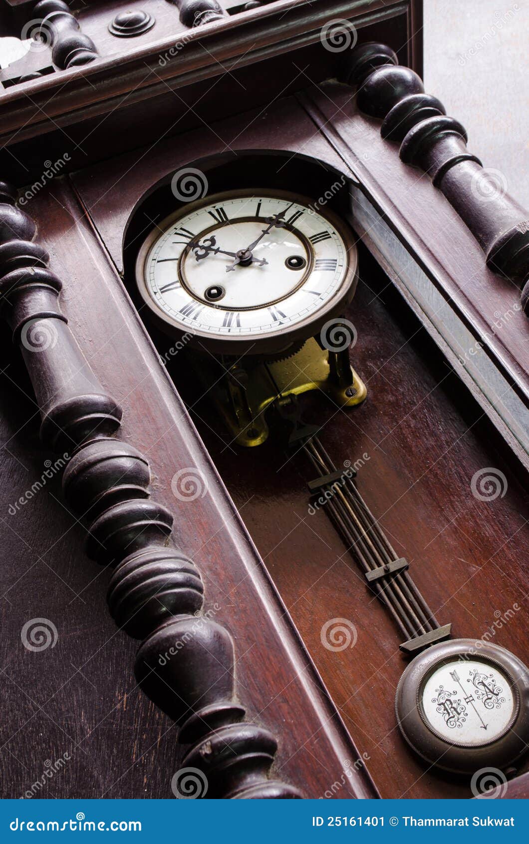 Old clock stock image. Image of running, aged, decoration - 25161401