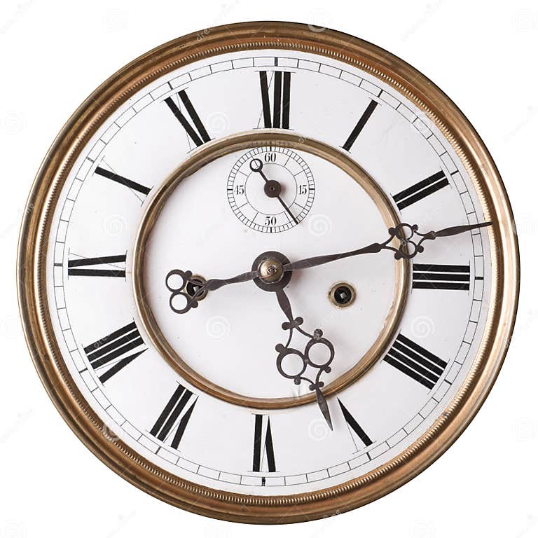 Old clock. stock photo. Image of decorative, white, minute - 5003522