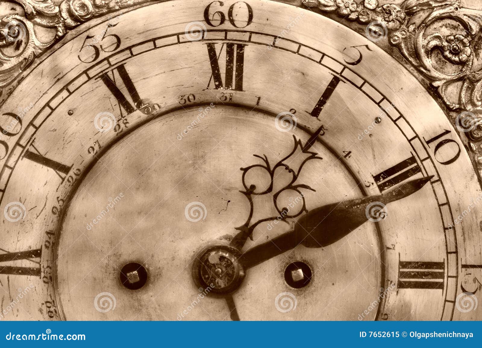 Old clock stock image. Image of frame, minute, full, detail - 7652615