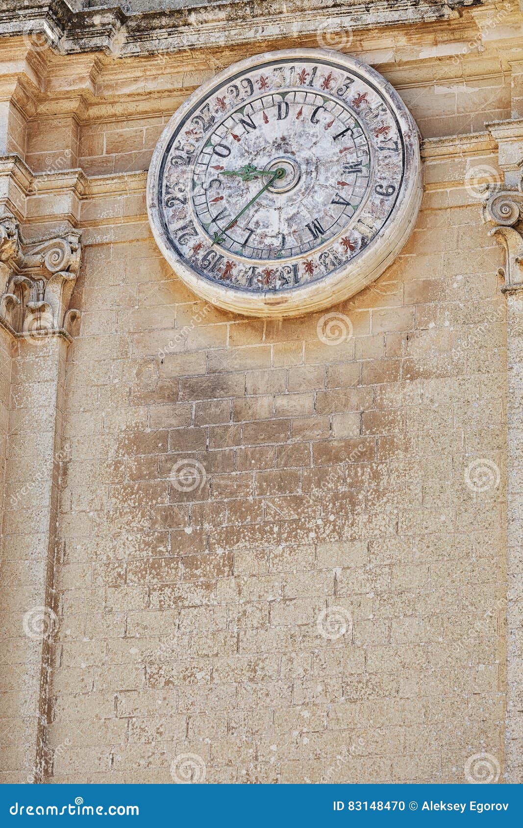 Old clock on a bell tower stock photo. Image of city - 83148470