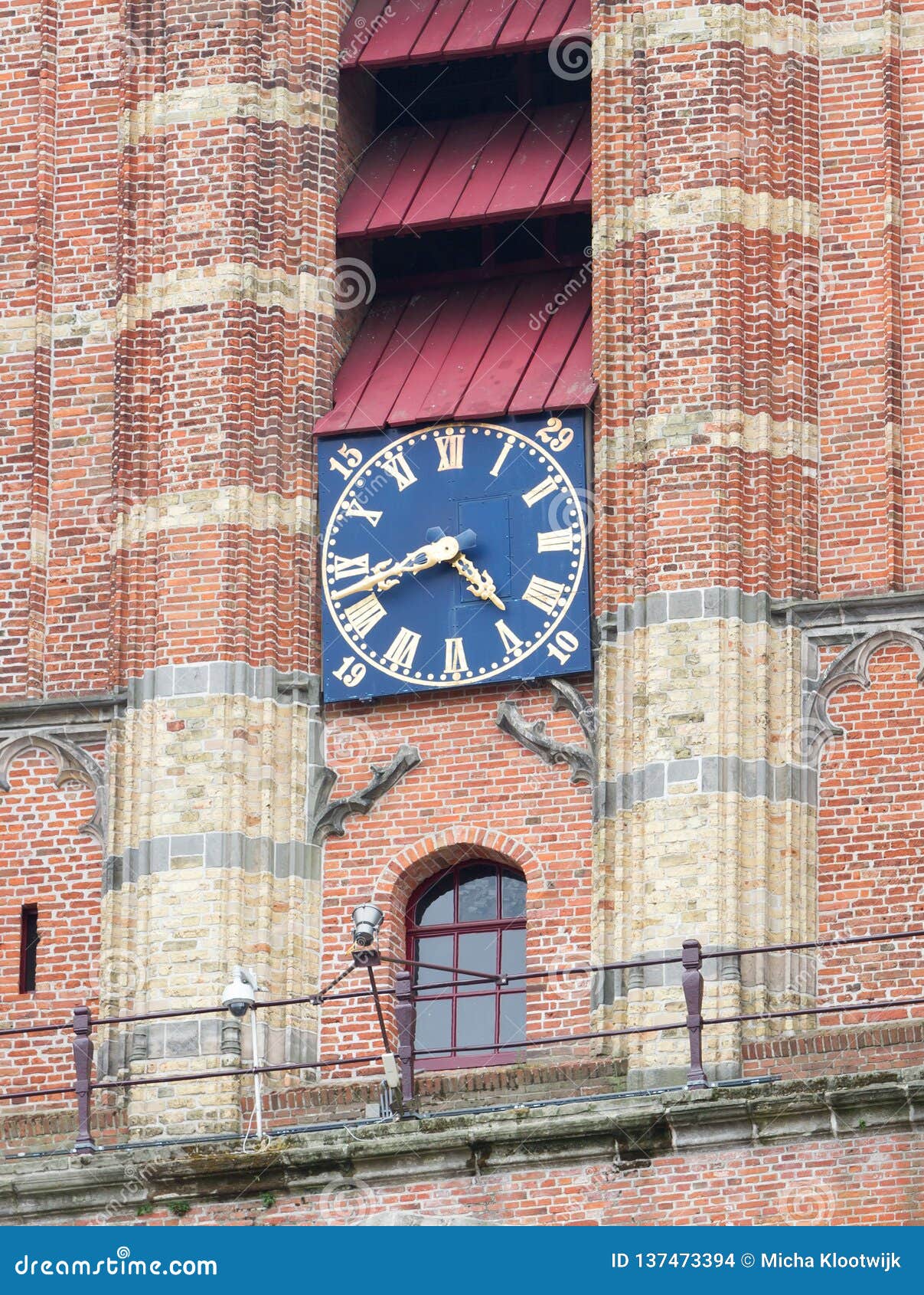 Old clock on a building stock photo. Image of attraction - 137473394