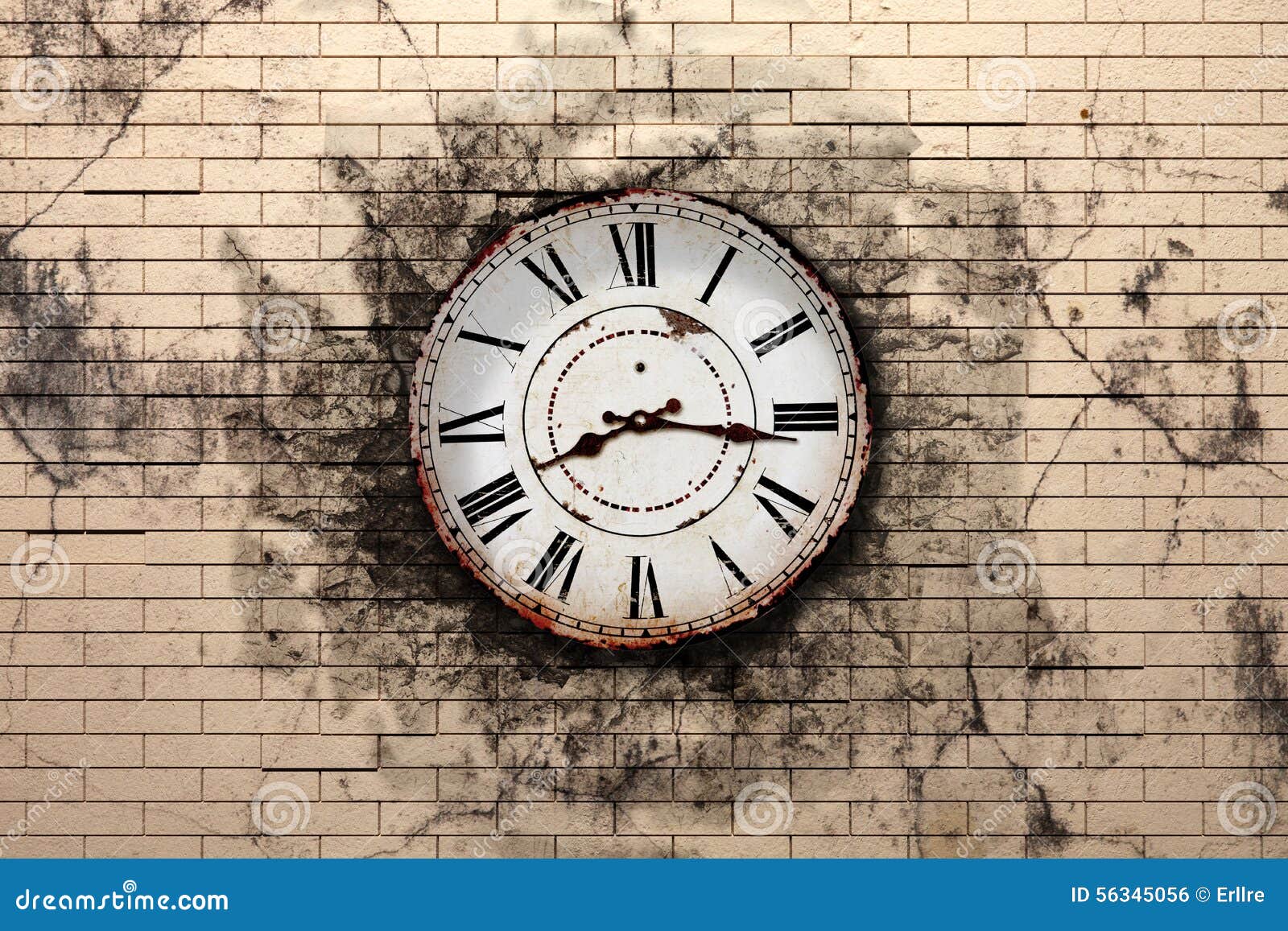 Old clock stock illustration. Illustration of number - 56345056