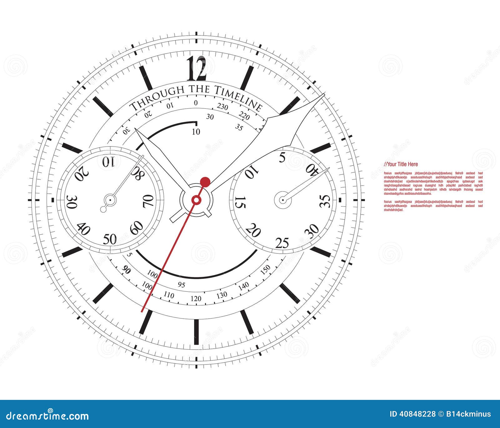 Old Clock stock illustration. Illustration of chronometer - 40848228