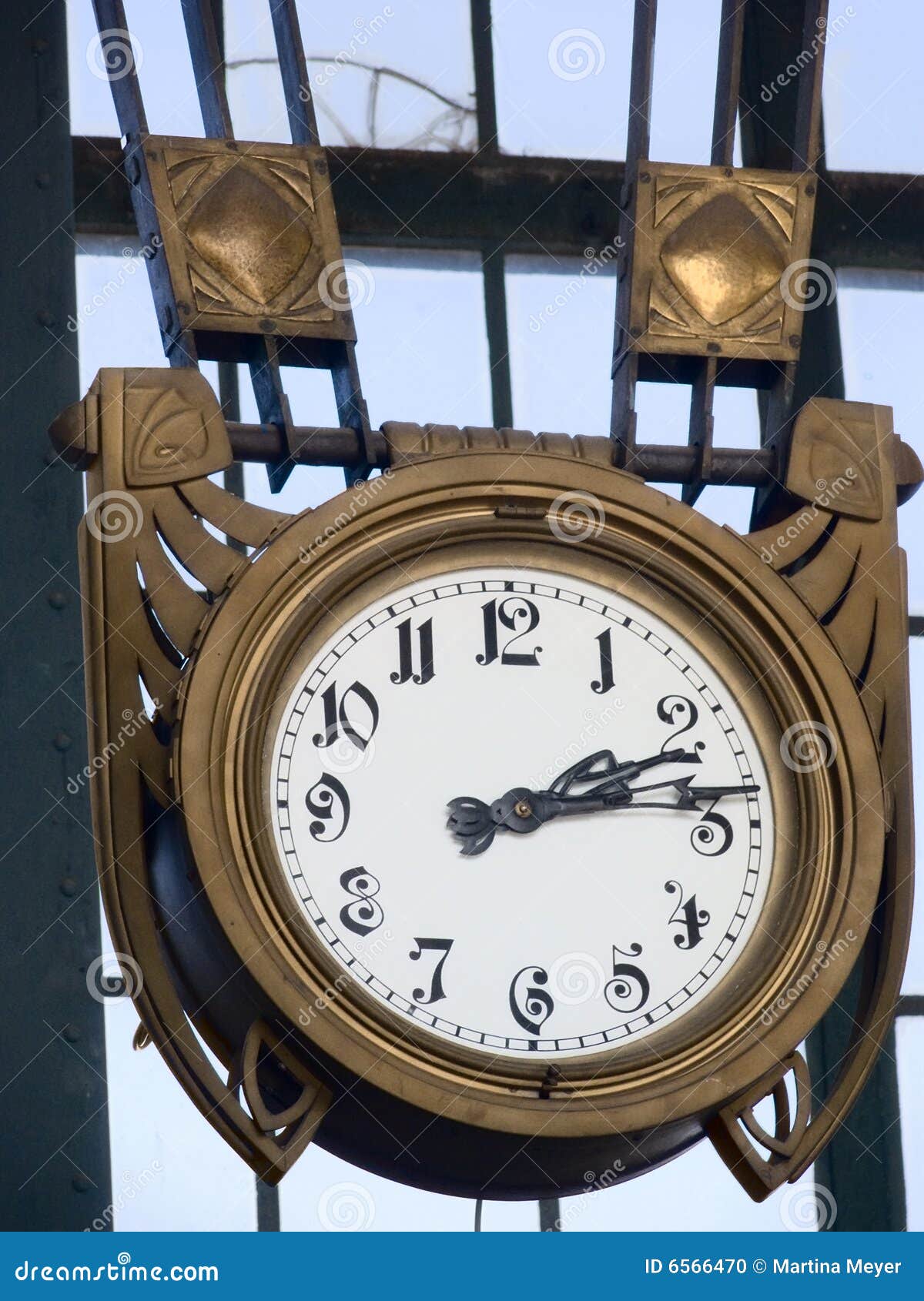 Old clock in a factory stock photo. Image of nouveau, ornate - 6566470