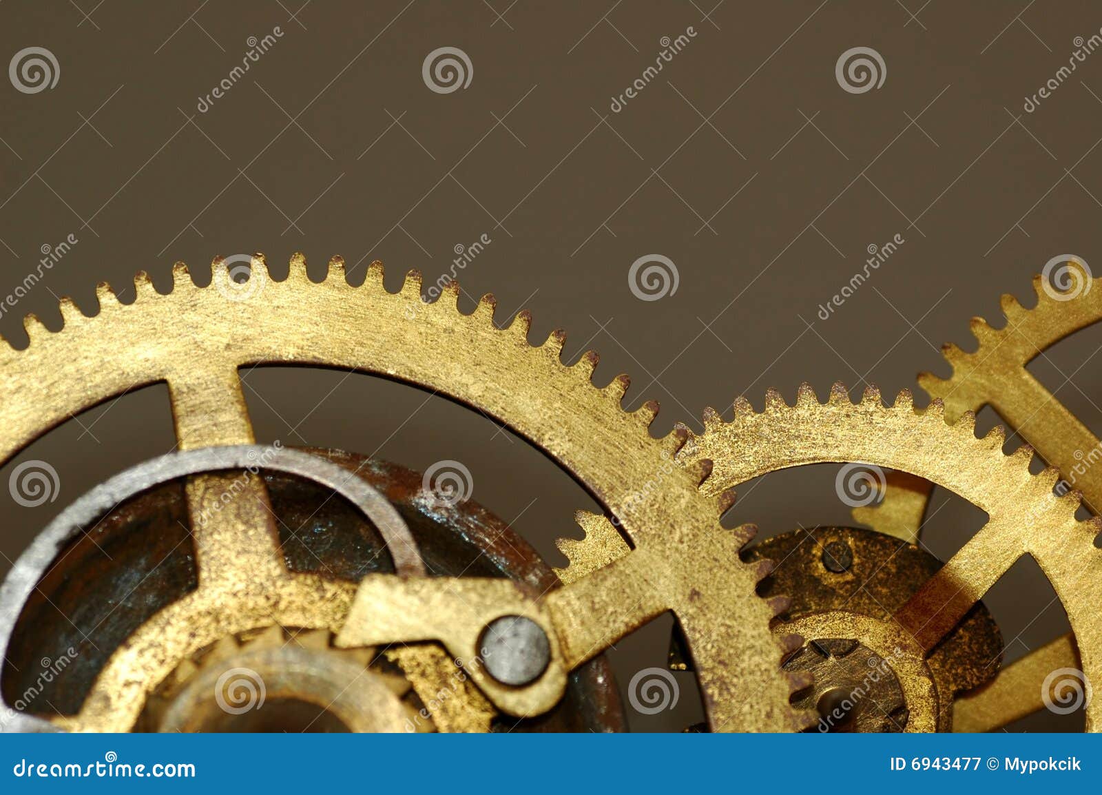 Old clock gears stock image. Image of movement, instrument - 6943477