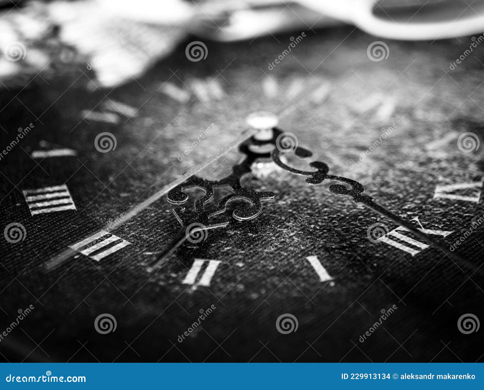 Old Clock with Hands Counts the Time Stock Photo - Image of morning ...