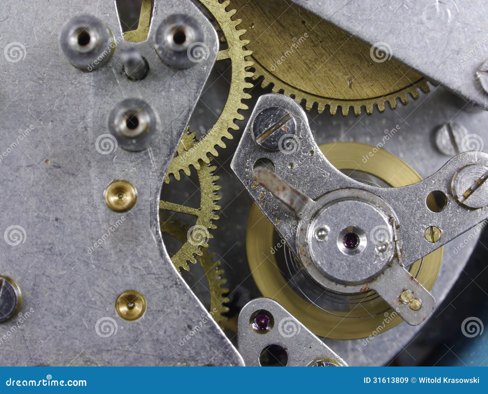 Old clock inside stock image. Image of motion, antique - 31613809