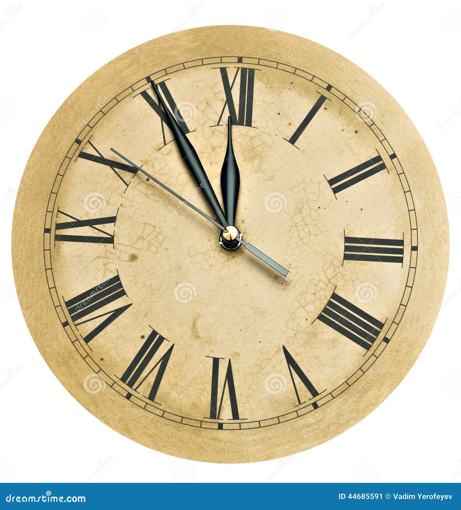 Old Clock Isolated on White Stock Image - Image of moving, numeral ...